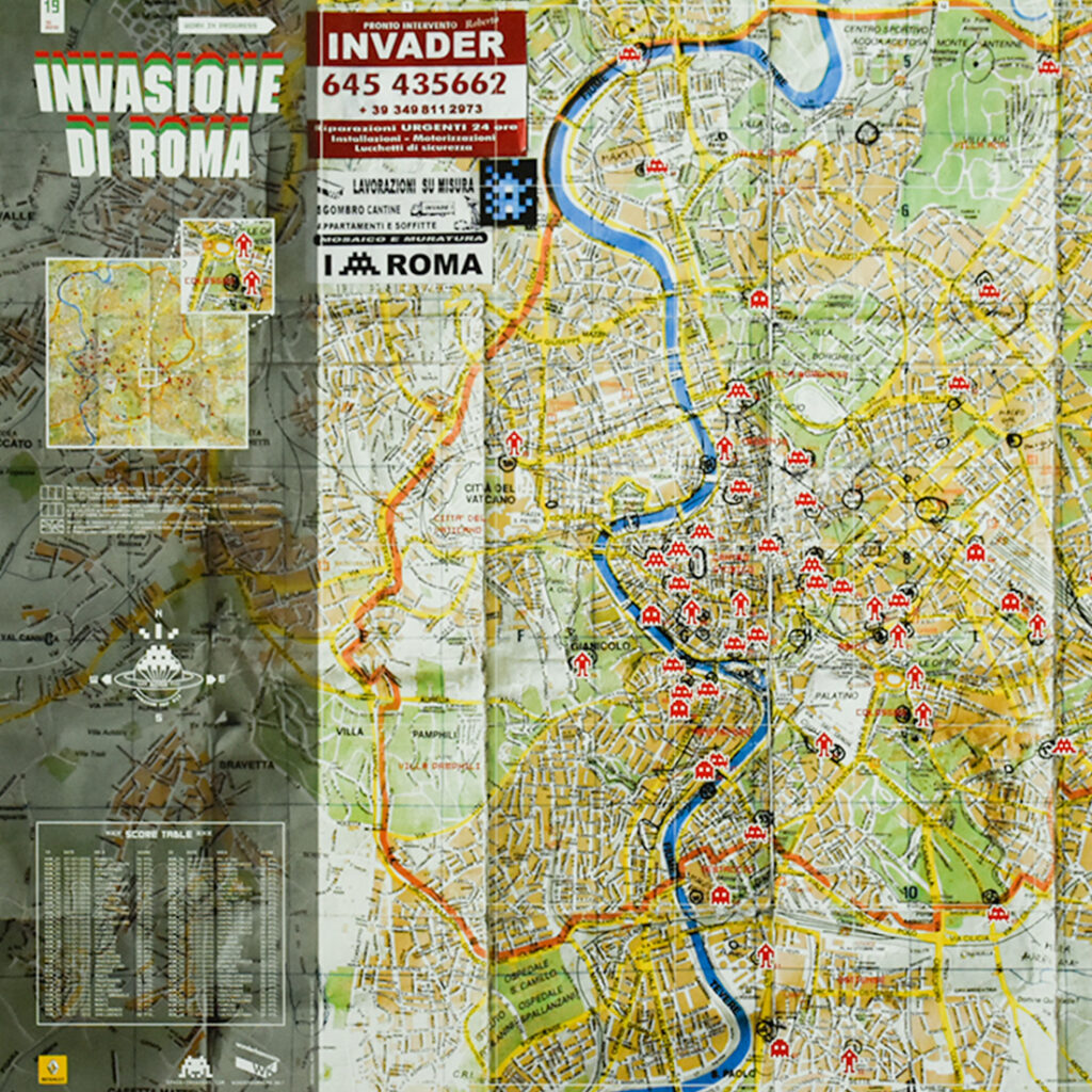 INVADER Invasione Di Roma (Rome Map Print)