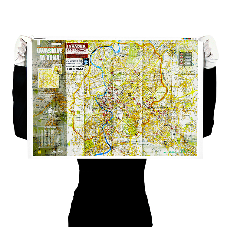 INVADER ROMA MAP • INVASIONE DI ROMA LIMITED EDITION PRINT