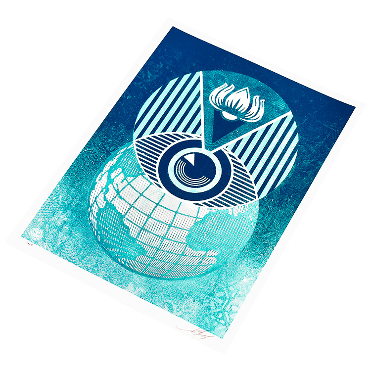 OBEY SHEPARD FAIREY • FLINT EYE ALERT GLOBE
