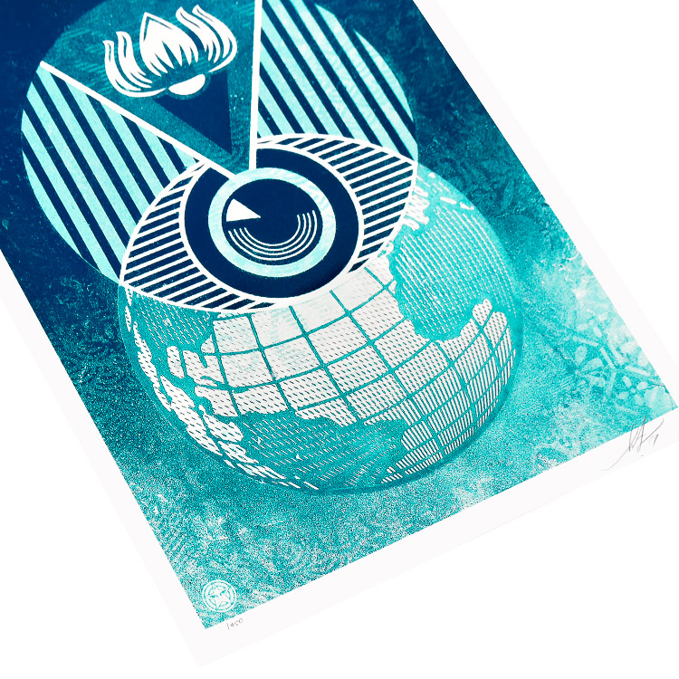 OBEY SHEPARD FAIREY • FLINT EYE ALERT GLOBE