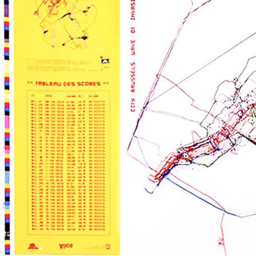 INVADER BRUSSELS MAP • SIGNED PRINT VERSION