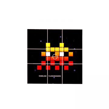 INVADER Flash Invaders Sticker (Framed) • Silverback Gallery