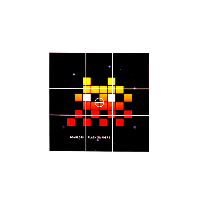 INVADER Flash Invaders Sticker (Framed) • Silverback Gallery