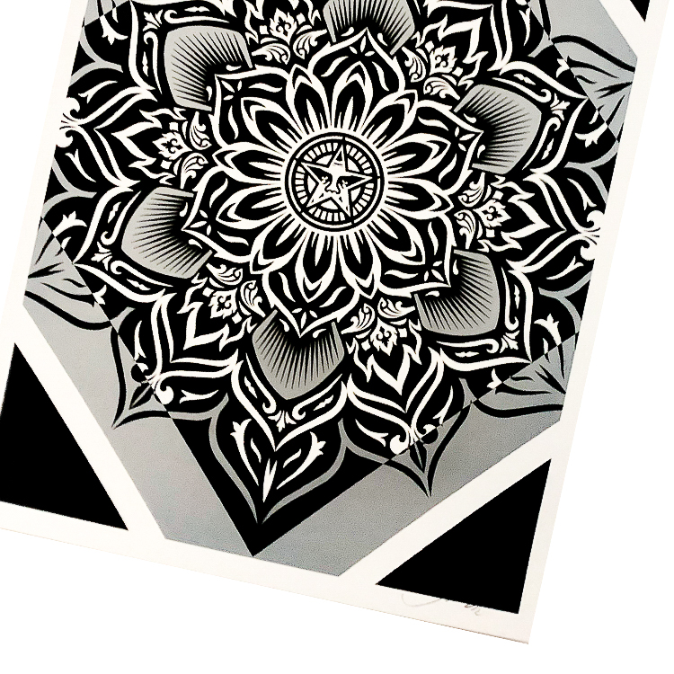 SHEPARD FAIREY LOTUS DIAMOND (Silver) • Silverback Gallery