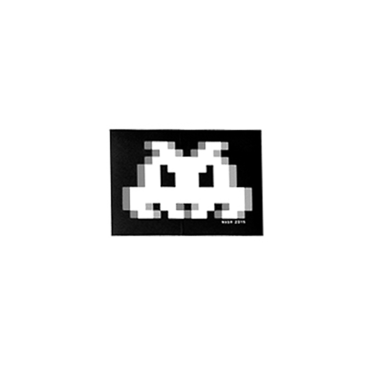 INVADER DISTORTION STICKER (Framed) • Silverback Gallery
