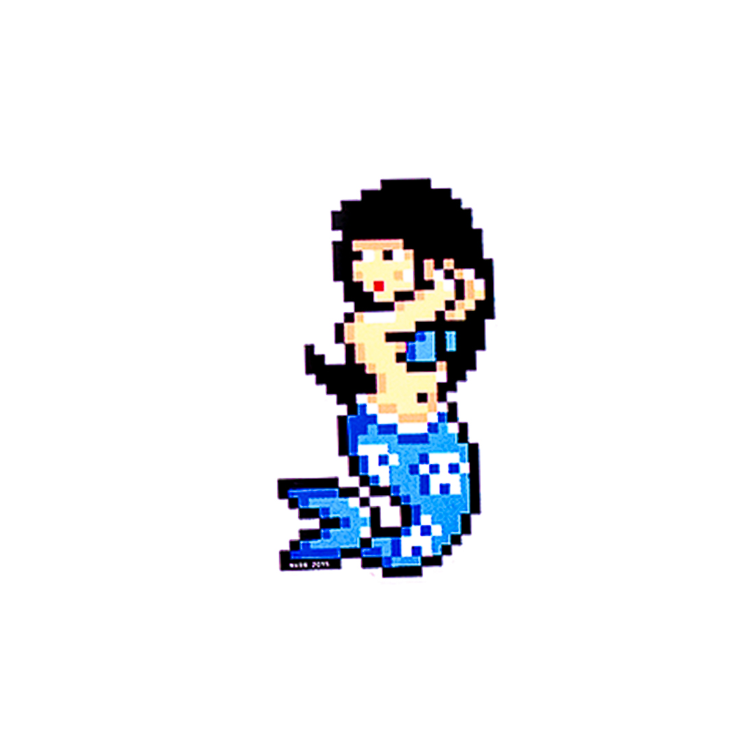 Invader Mermaid Sticker (Framed) • Silverback Gallery