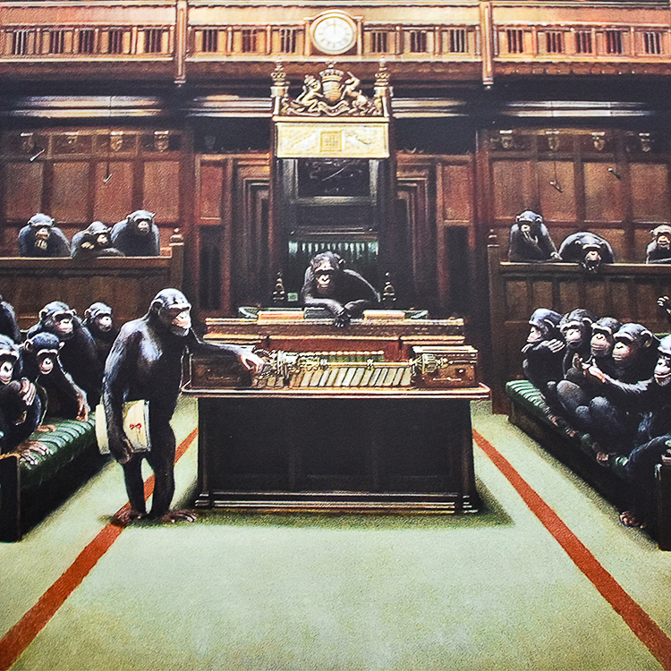 BANKSY MONKEY PARLIAMENT • Silverback Gallery