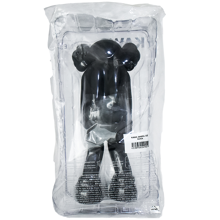 KAWS SMALL LIE BLACK SCULPTURE • Silverback Gallery