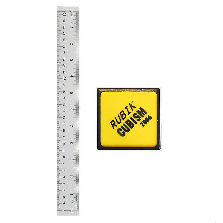 Invader Rubik Cubism Sticker (Framed) • Silverback Gallery