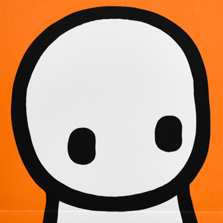STIK Standing Figure (Orange Signed) • Silverback Gallery