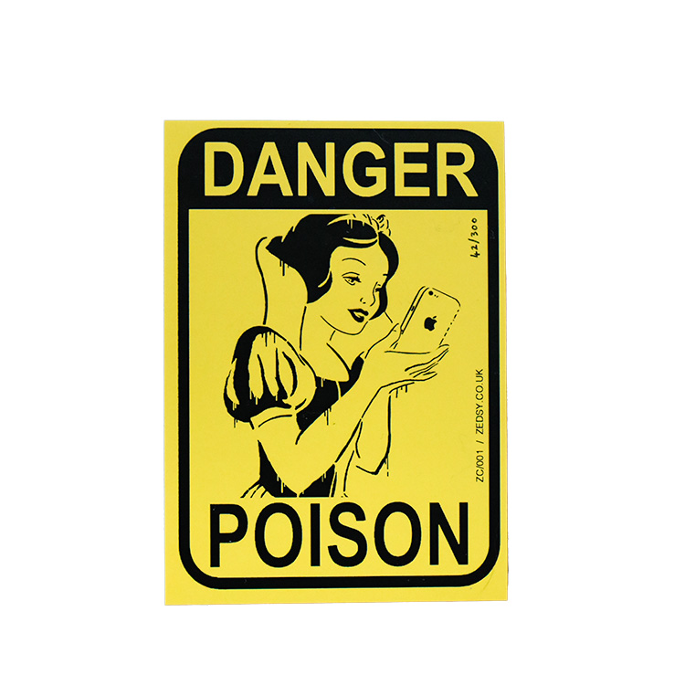 ZEDSY Danger Poison Sticker (Framed) • Silverback Gallery