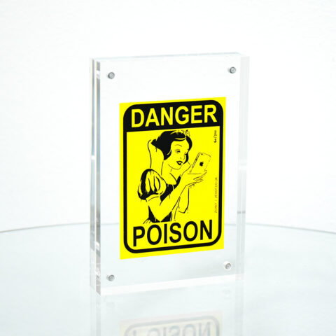 Zedsy Danger Poison Sticker (Framed) • Silverback Gallery
