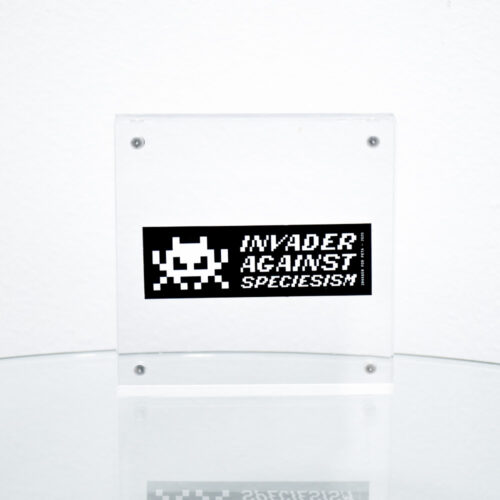 Invader x PETA Invader Against Speciesism Sticker (Framed) • Silverback ...